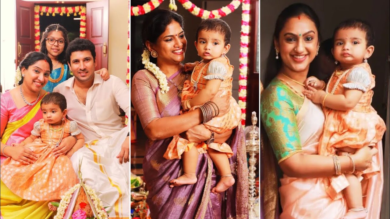 நடிகர் விஜயகுமார் கொள்ளுபேத்தி Sitaraa-க்கு செய்த ஓமம்🌸🙏🏻 Pritha Hari ...