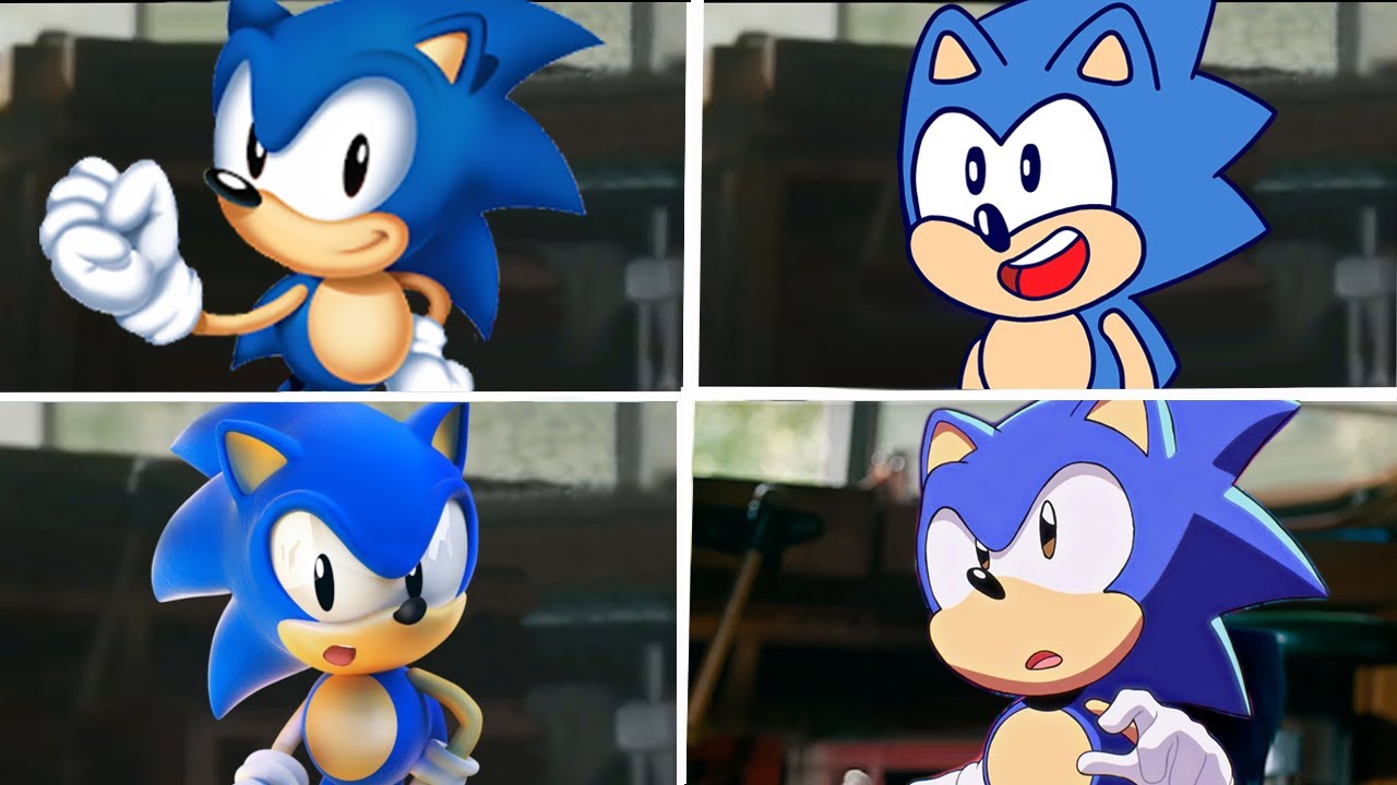 Sonic The Hedgehog Movie SONIC ORIGINS Uh Meow All Designs Compilation ...