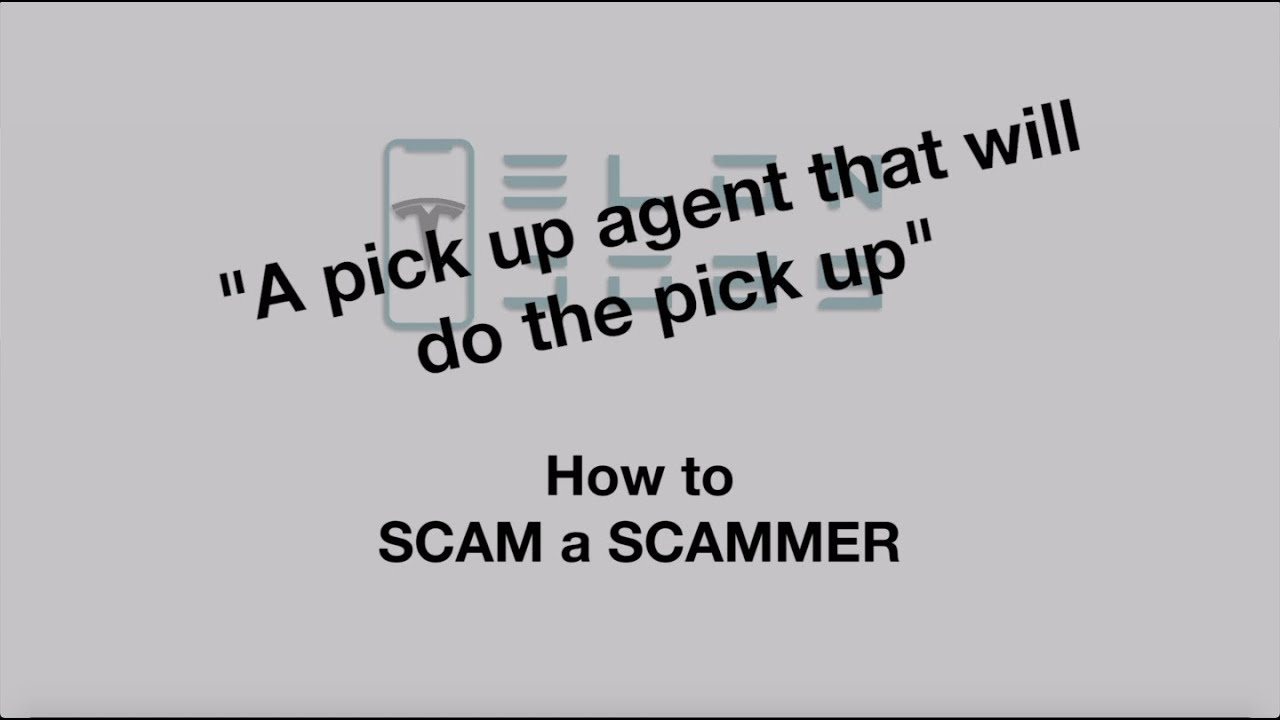 How to Scam a Scammer - The "Pick-Up Agent" - YouTube