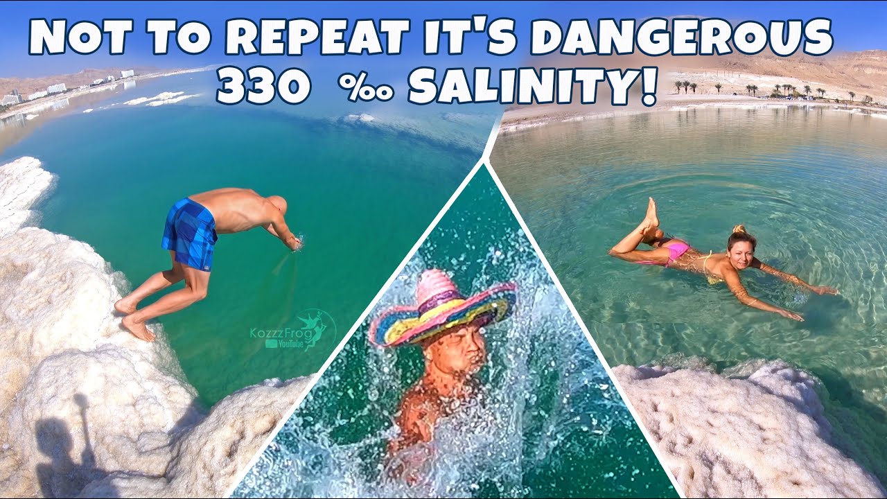 The brave people dive without a mask into the Dead Sea - YouTube