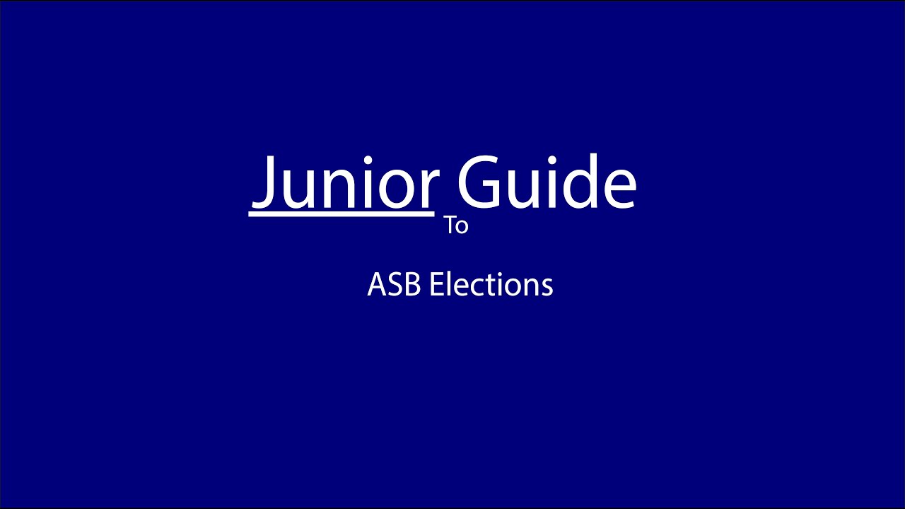 Junior ASB Election Speeches - YouTube