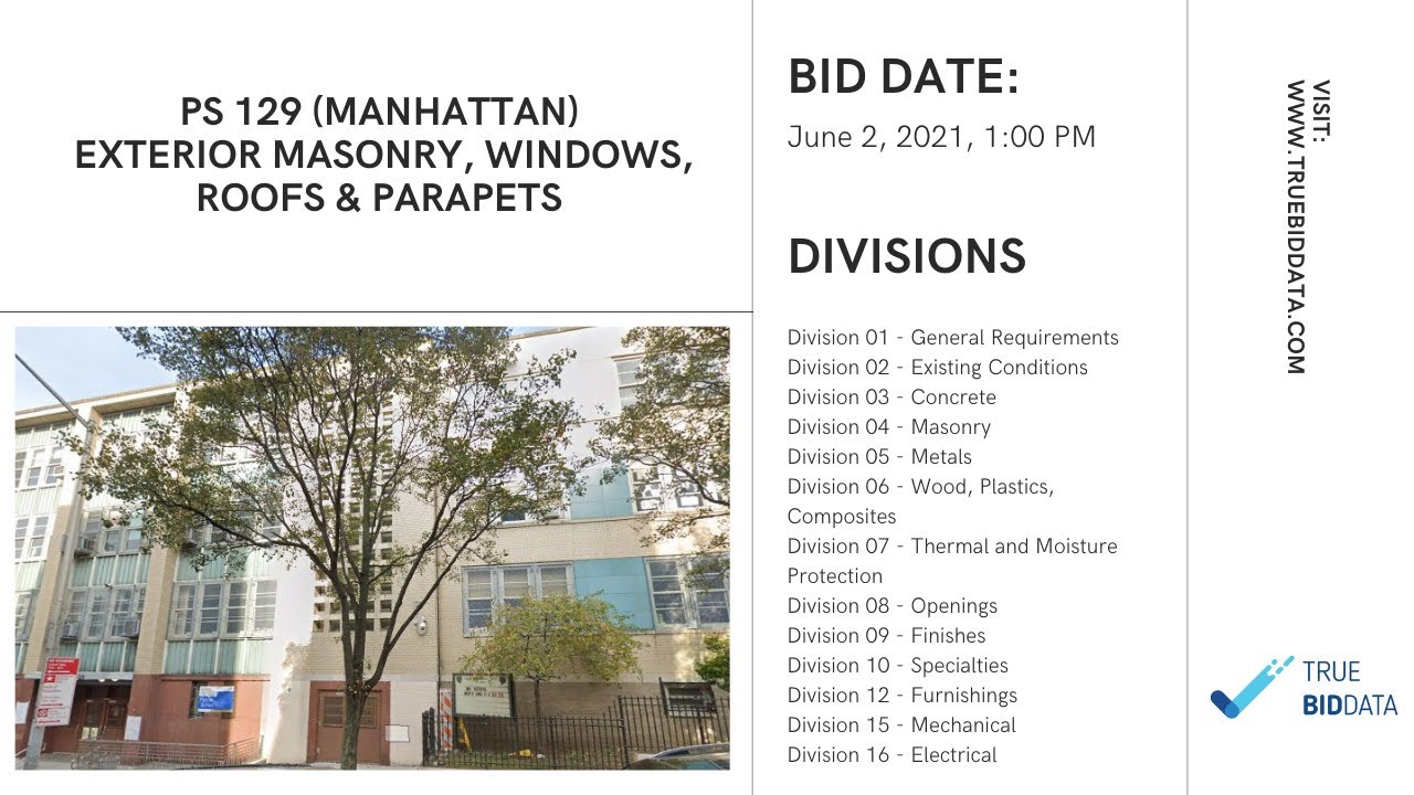 PS 129 (Manhattan) Exterior Masonry, Windows, Roofs & Parapets - YouTube