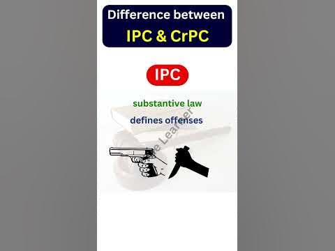 Difference between IPC & CrPC | IPC or CrPC me kya antar hai | IPC |CrPc #shorts #law #ipc #crpc ...