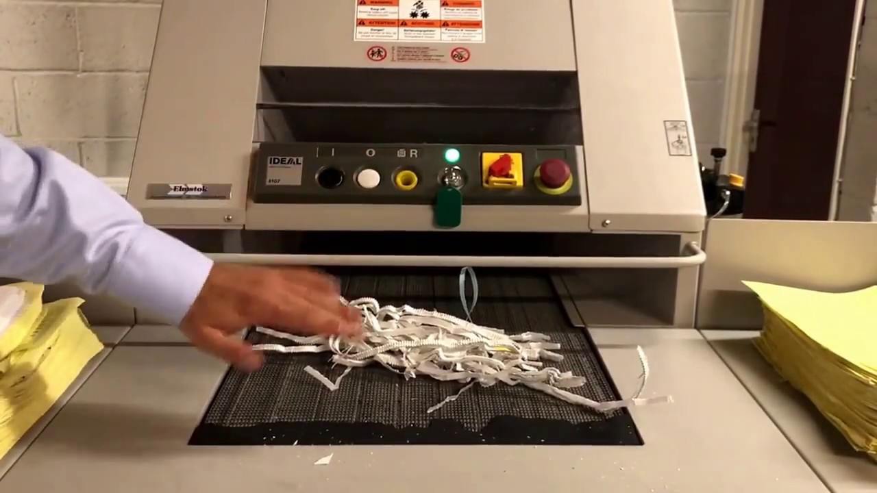 Pre-used Second-hand IDEAL 4107 6mm Strip-Cut Heavy-Duty Paper Shredder ...