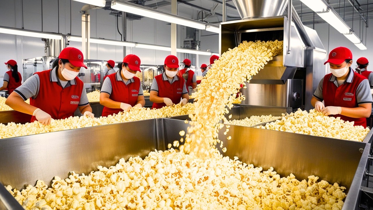 How is Popcorn Made | Inside The Factory - YouTube