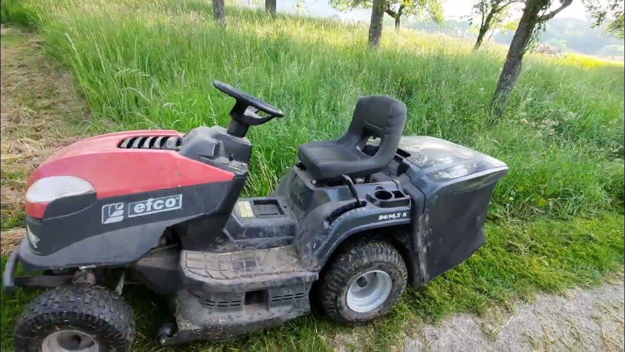 Rasentraktor Efco beim Mulchen - YouTube