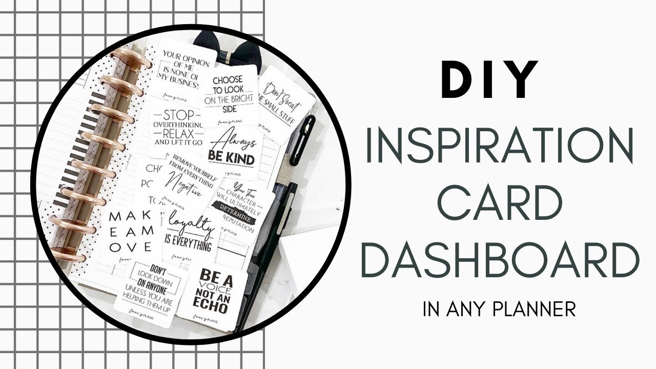 DIY Inspiration Dashboard For Your Planner | At Home With Quita - YouTube