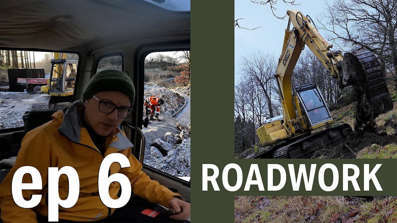 Excavator Window Breaks! Battling Rain and Winter Challenges – Roadwork ...