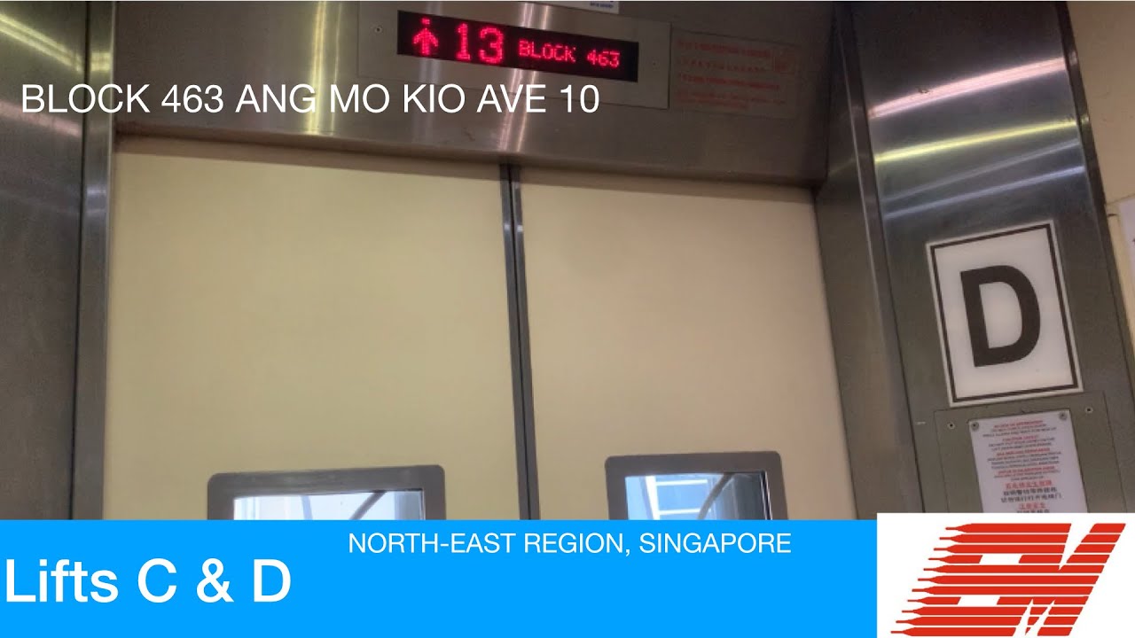 HDB Block 463 Ang Mo Kio || EM Elevator (Lifts C & D) - YouTube