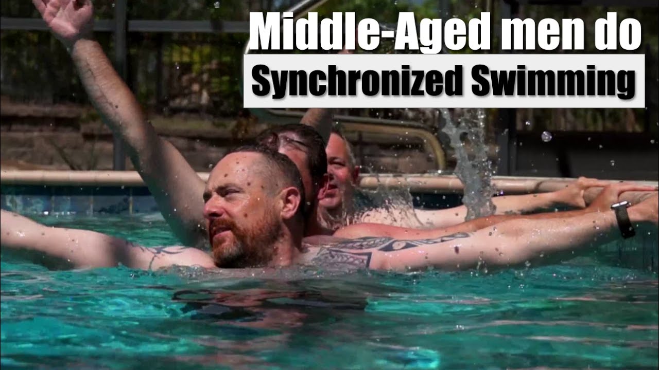 Hilarious Fail! Middle-Aged men do Synchronized Swimming - YouTube