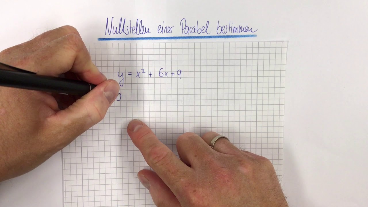 Nullstellen einer Parabel ermitteln - YouTube