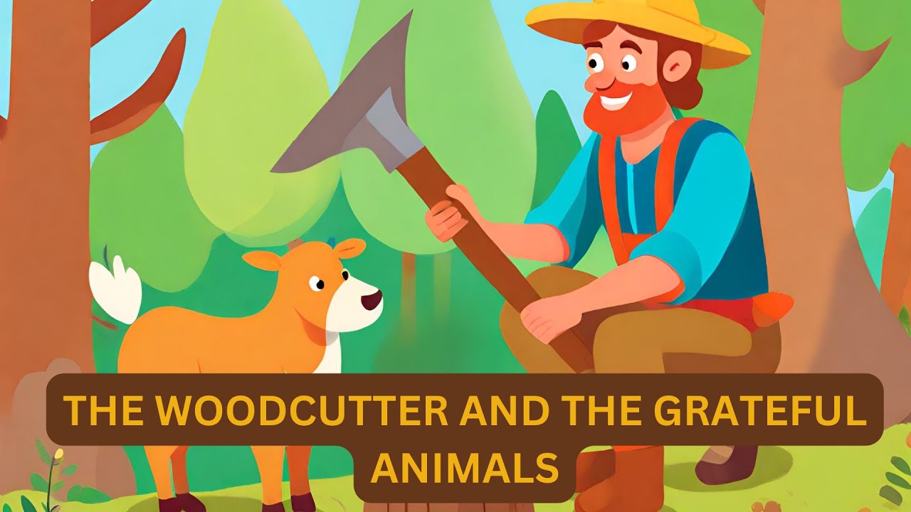 The Woodcutter And The Grateful Animals Short Story | Moral Story ...