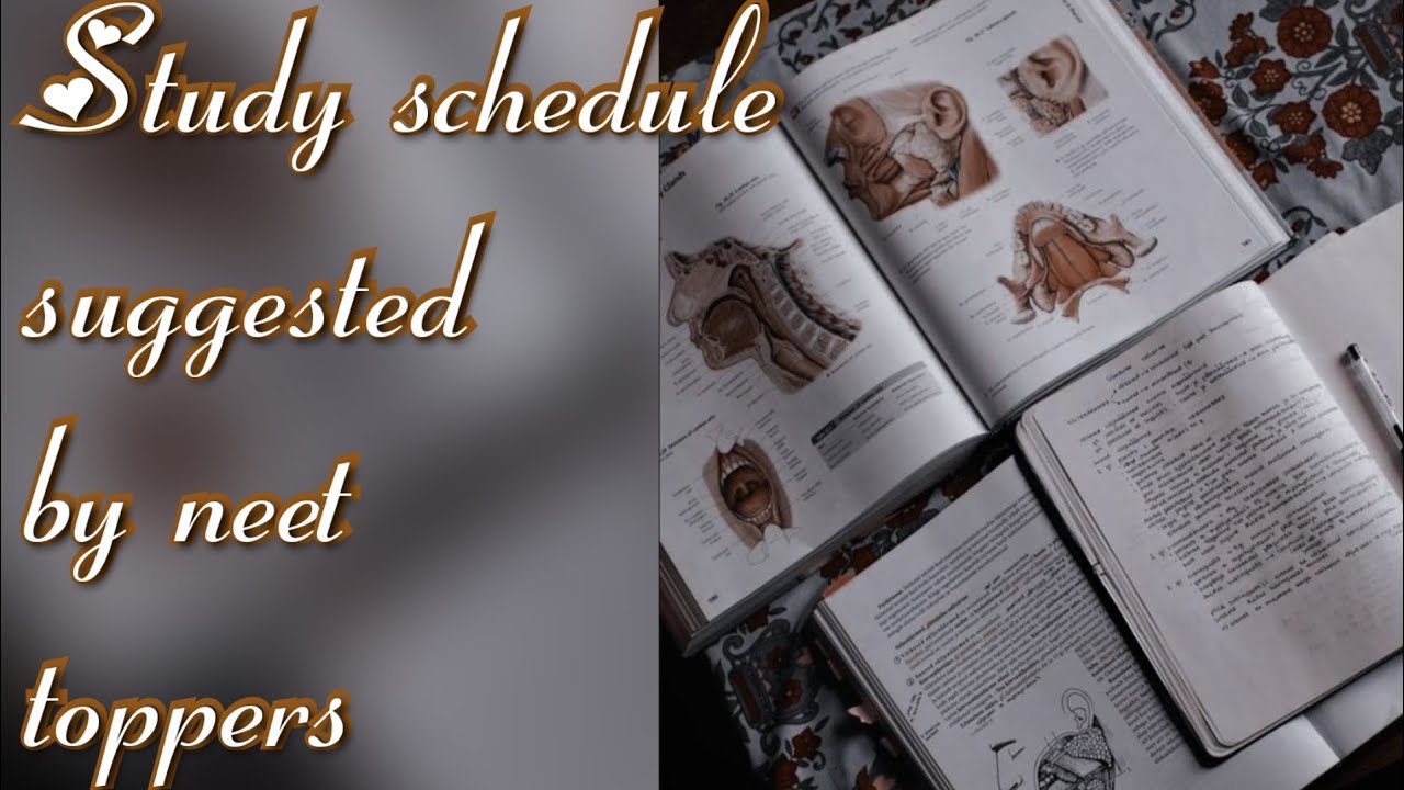 Study schedule suggested by Neet toppers|| Read description || - YouTube
