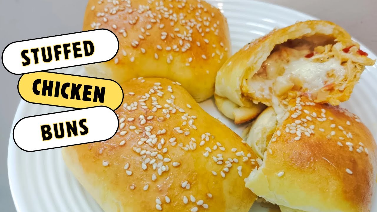 Chicken Cheese Stuffed Buns | Lunchbox Idea | Chicken Buns Recipe by ...