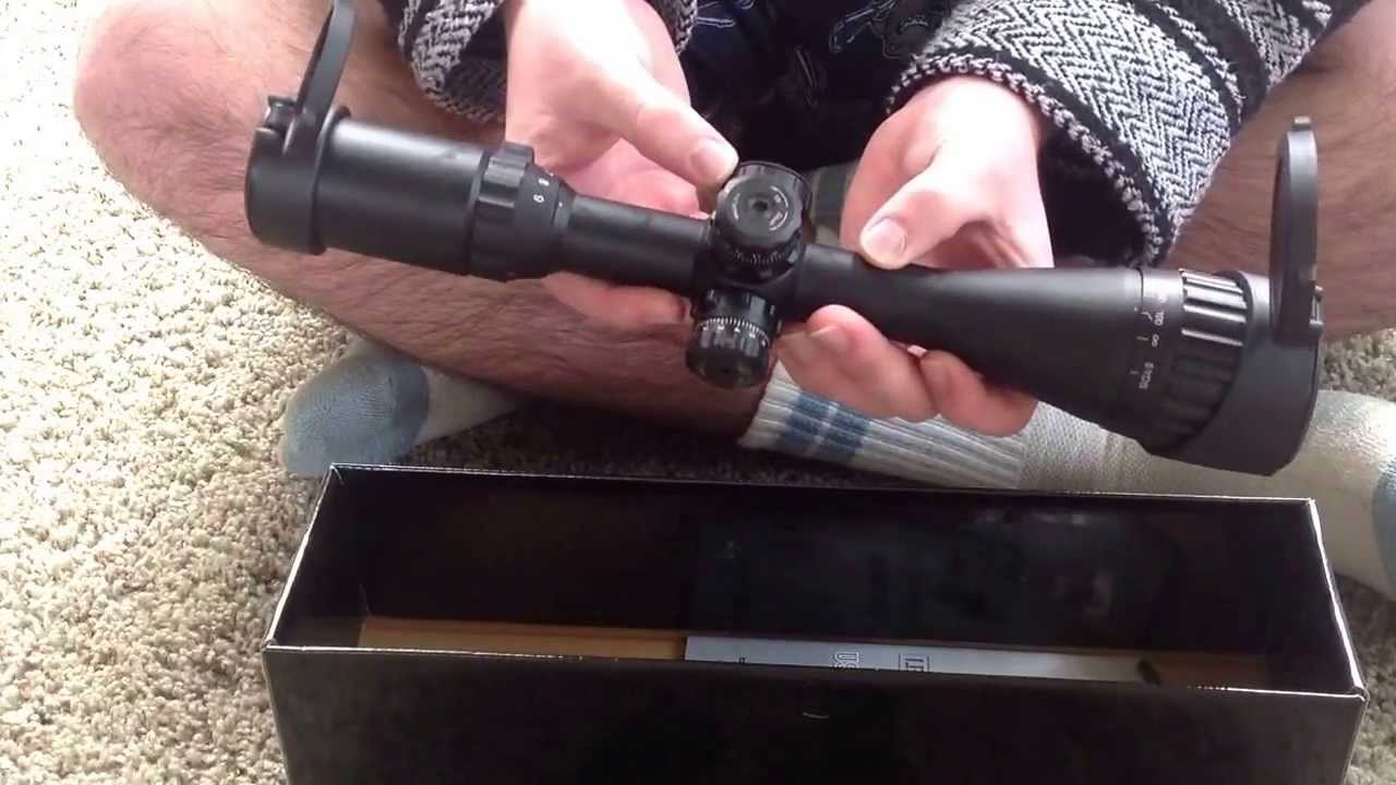 UTG 3-9x40 mil-dot scope w/ Dual Illumination (Red and Green) unboxing ...