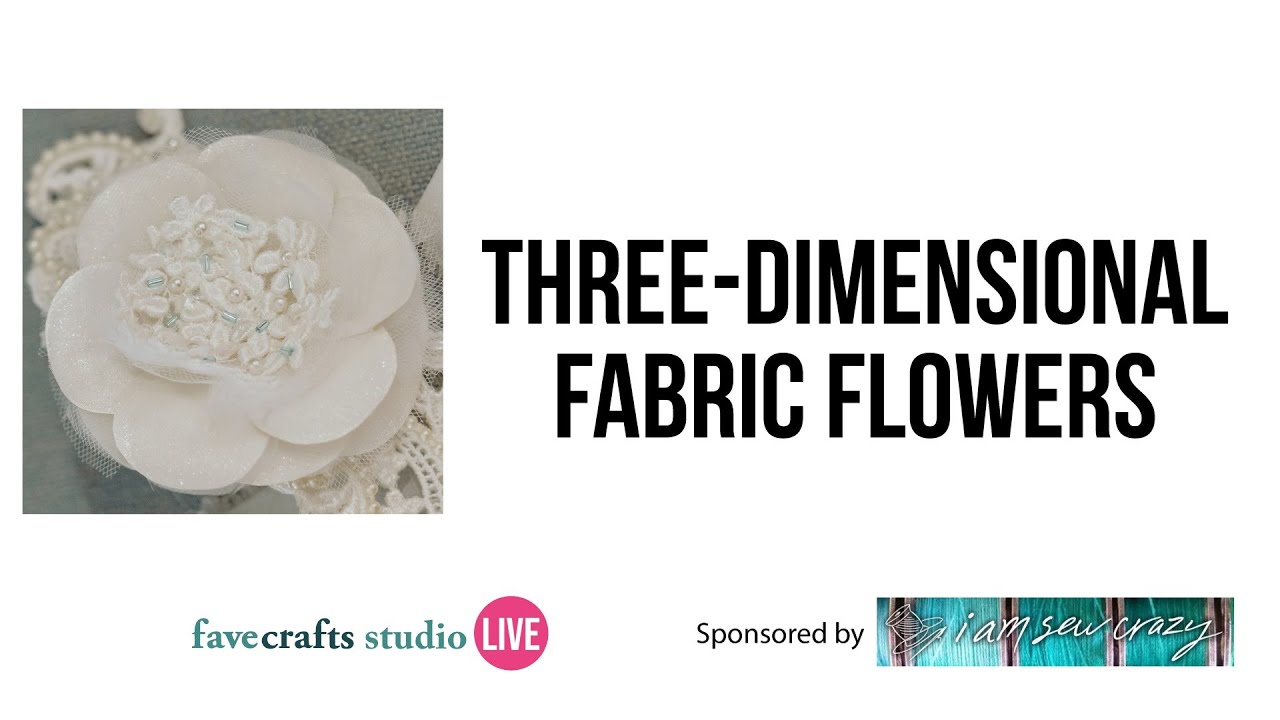 3 Dimensional Fabric Flowers 3D Applique Rhinestone Venice Lace Floral