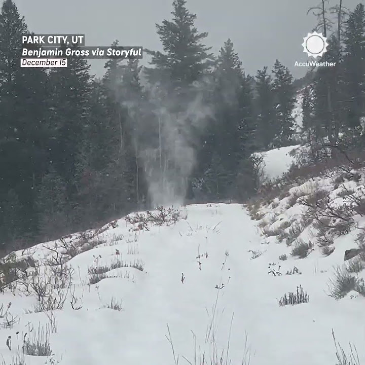 "Snownado" Spins Across Hiking Trail in Utah - YouTube