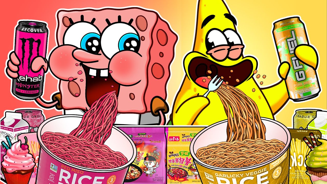 Spongebob & Patrick Swap Body - Convenience Store Yellow vs Pink ...