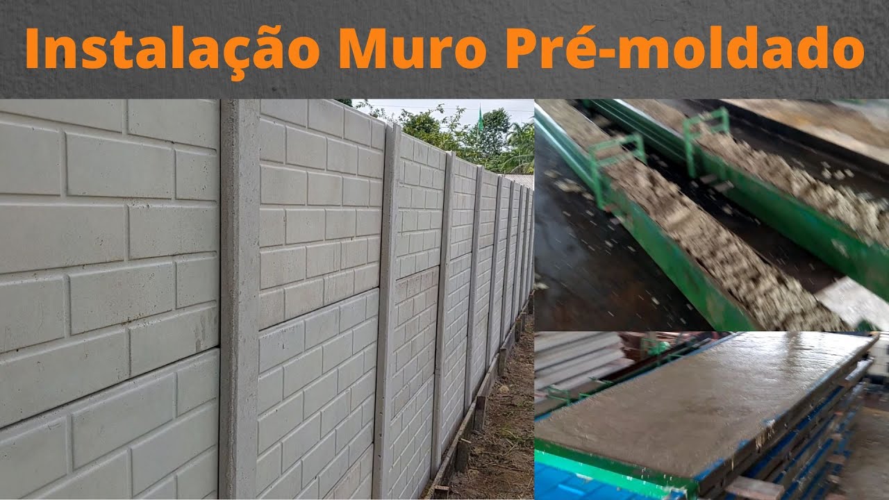 Instalação Muro Pré moldado // Como Instalar Muro Pré moldado Rápido ...