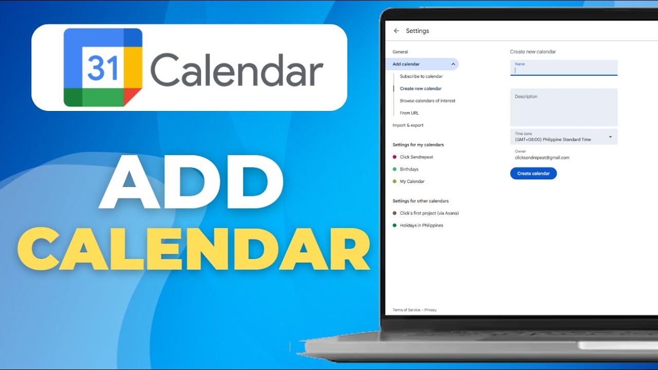 How to Add a Calendar to Google Calendar - YouTube