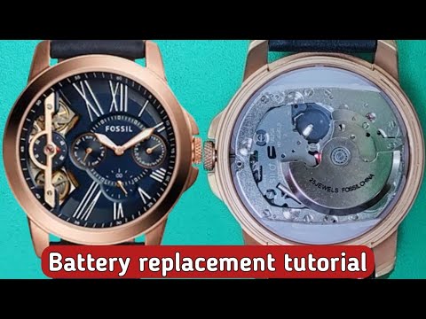 How to change the battery FOSSIL ME1162 automatic twist watch - YouTube