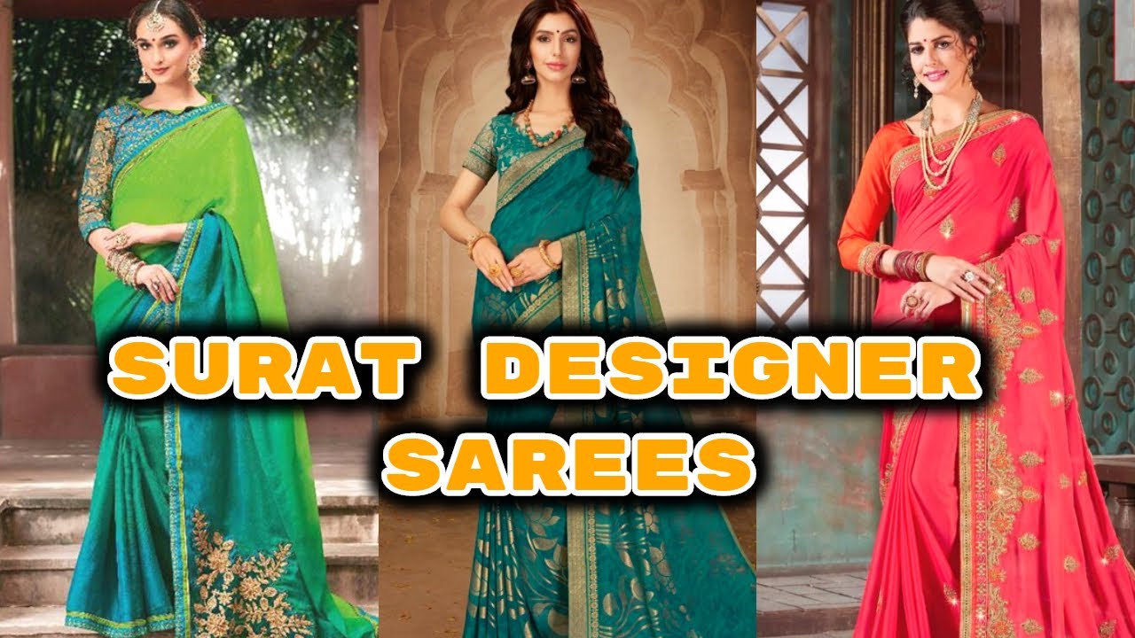 surat saree collection || Surat designer sarees || heavy party wear ...