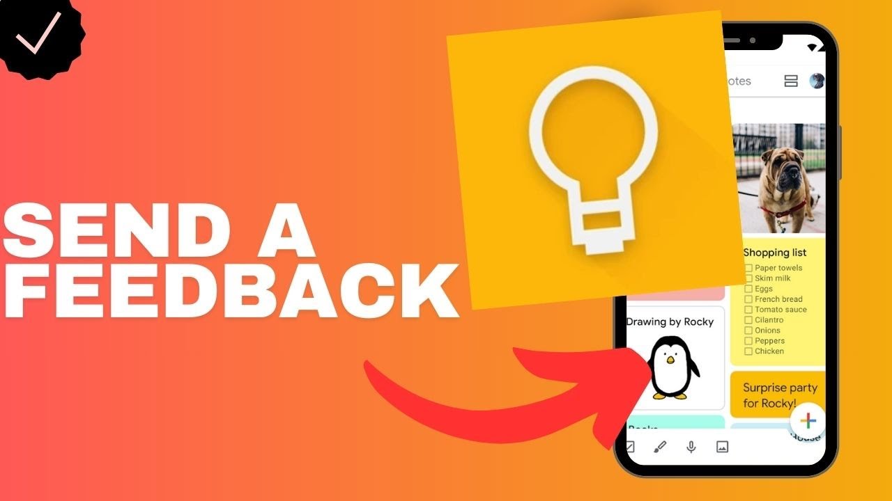 How to send a feedback in the Google keep notes app? - YouTube