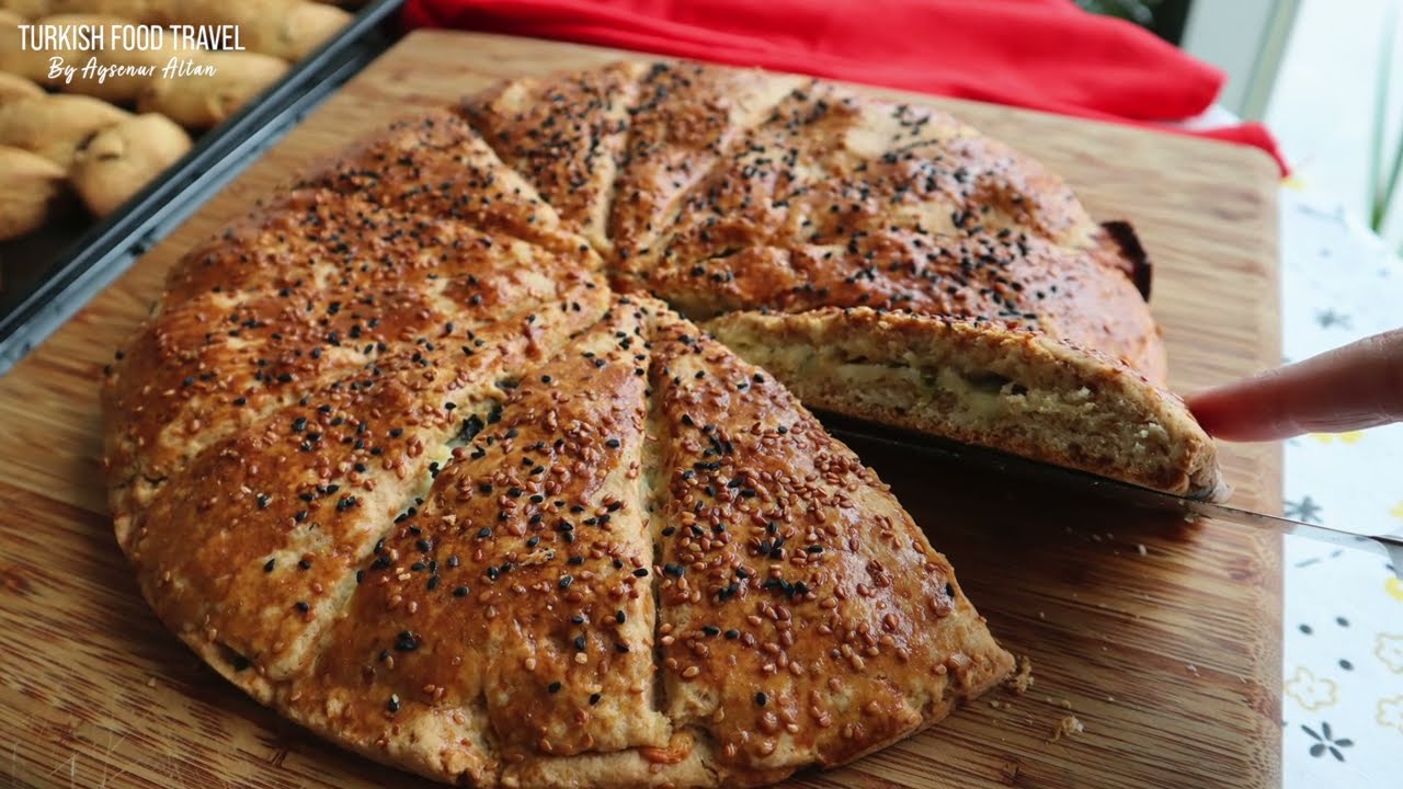NO Yeast Quick Cheese Bread: TURKISH Pogaca In A Pan - YouTube
