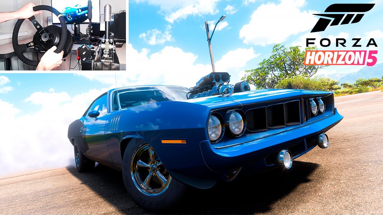 DRIFT 1971 Plymouth Cuda 426 Hemi Forza Horizon 5 Thrustmaster T300RS ...