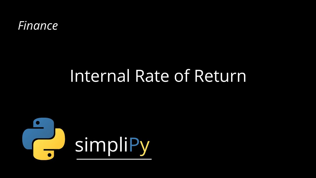 Internal Rate of Return - YouTube