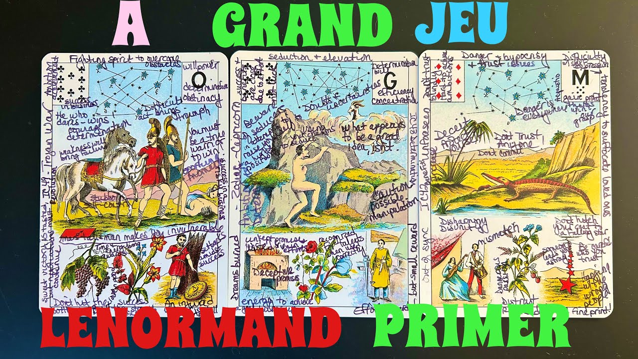 Learn how the Grand Jeu Lenormand oracle works! - YouTube