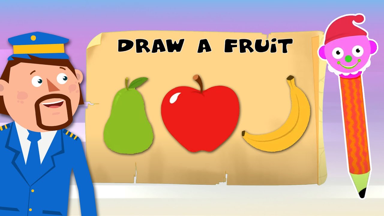 Draw Fruits With Magic Pencil ️| Learn Fruits Name | Educational Video ...