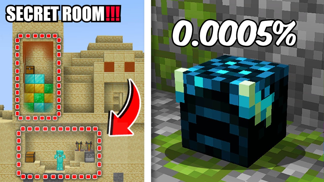 I Found Minecraft’s Rarest Secret Rooms - YouTube