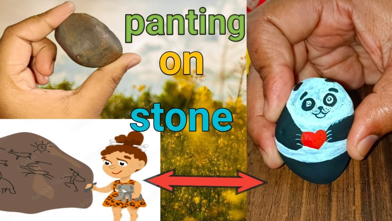 panting on stone/stone art/stone decoration/how to paint on stone/stone ...