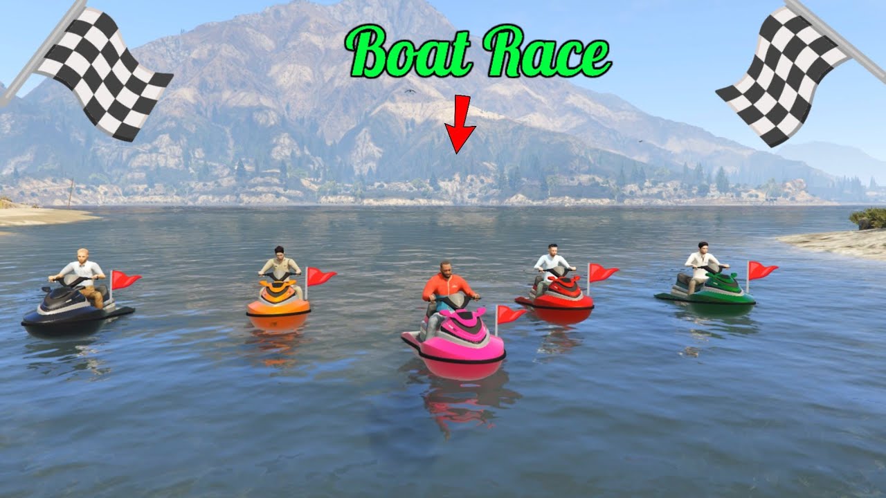 Boat Racing Challenge 🚩 In Indian Bikes Driving 3D 🤗 Franklin Boat ...