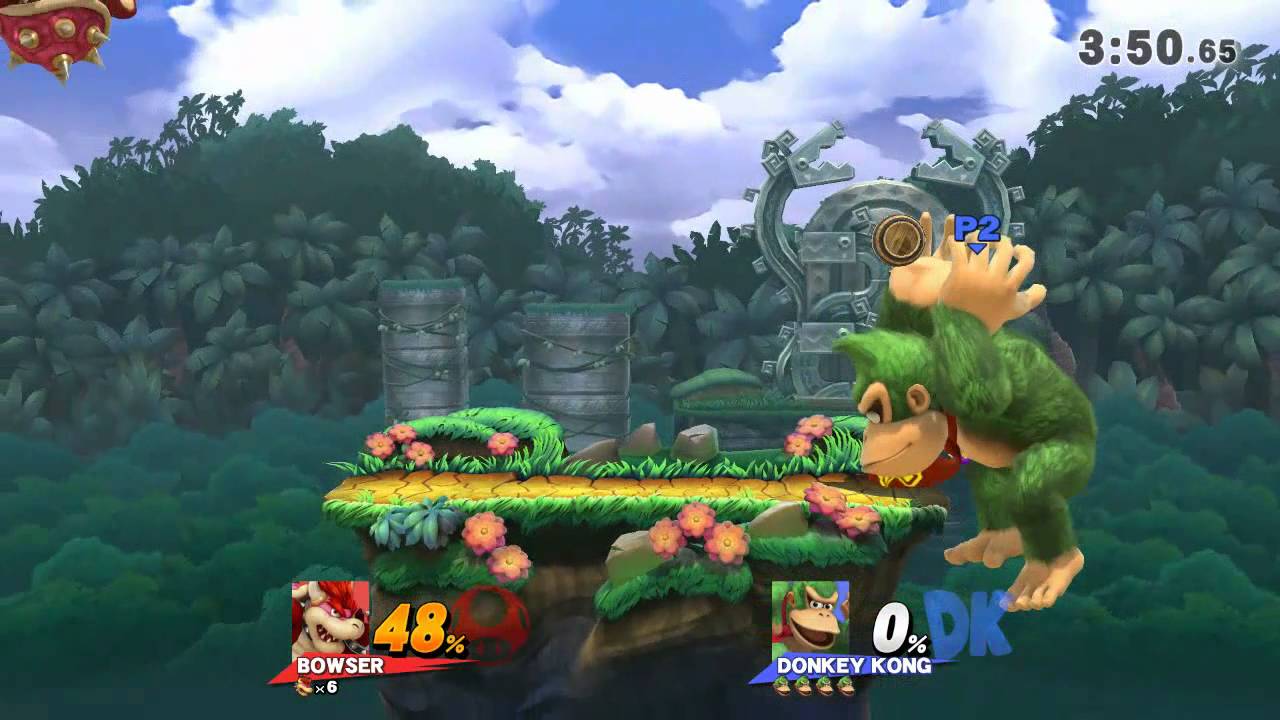 BOWSER VS DK FIGHT 1 SSB4 - YouTube