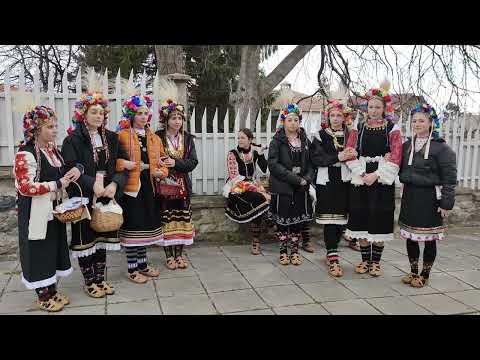 Lazarus day in Bulgaria/Eight days before Easter traditional song by 'lazarki', who sing for health