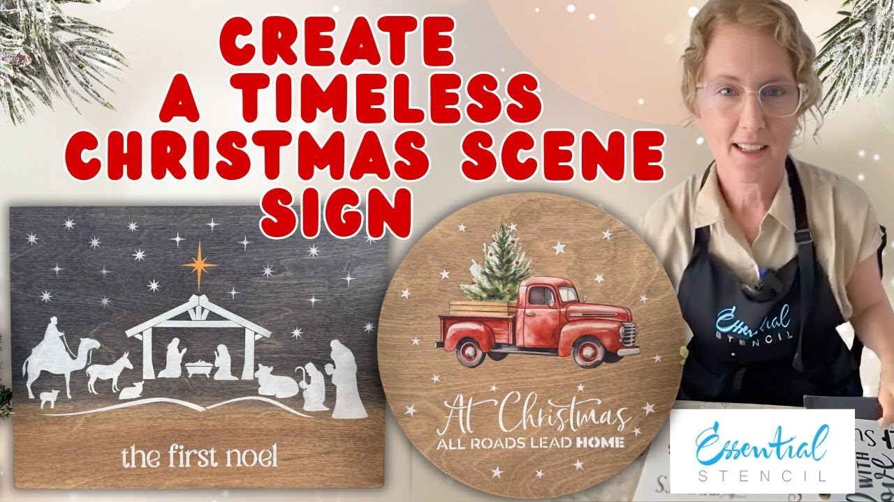 Create a Timeless Christmas Scene Sign | DIY Holiday Craft Tutorial ...