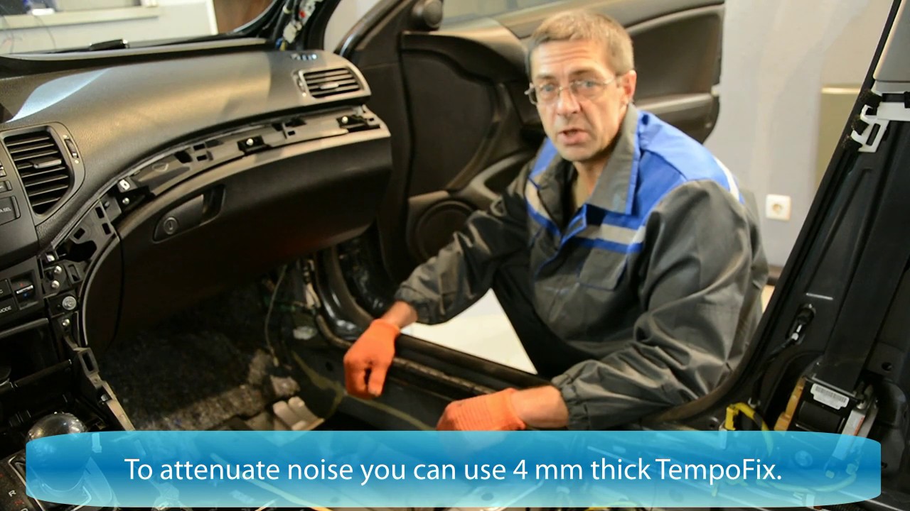 Car floor sound proofing - YouTube