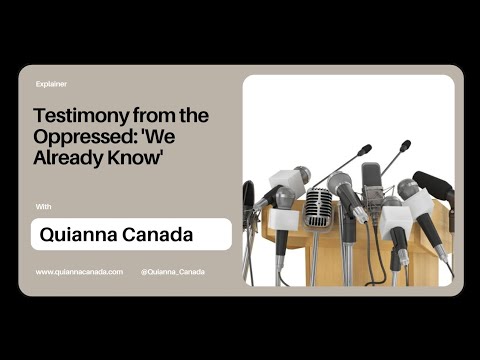 010 | Testimony from the Oppressed: We Already Know - YouTube