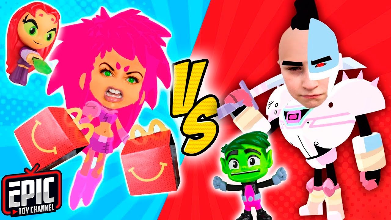 Teen Titans Go Happy Meal Toys and Teen Titans Go Figure App Figure ...