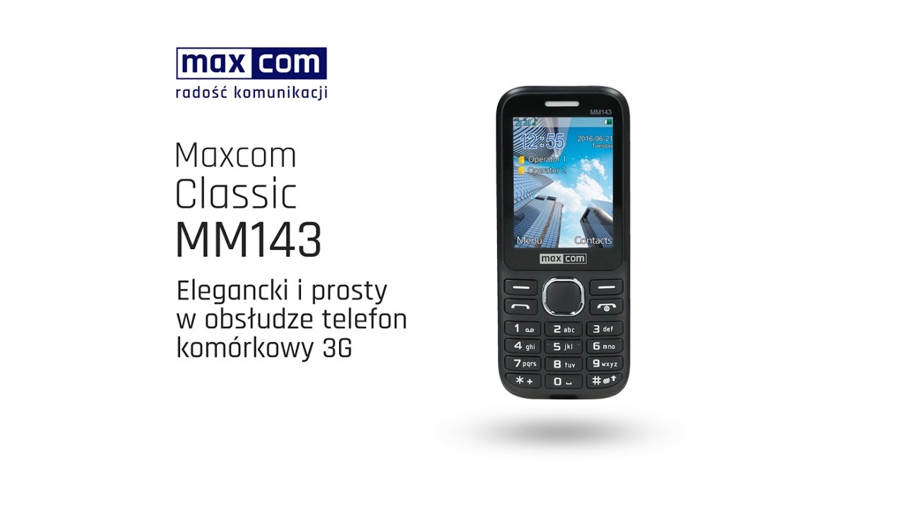 Prezentacja Maxcom Classic MM143 3G PL - YouTube