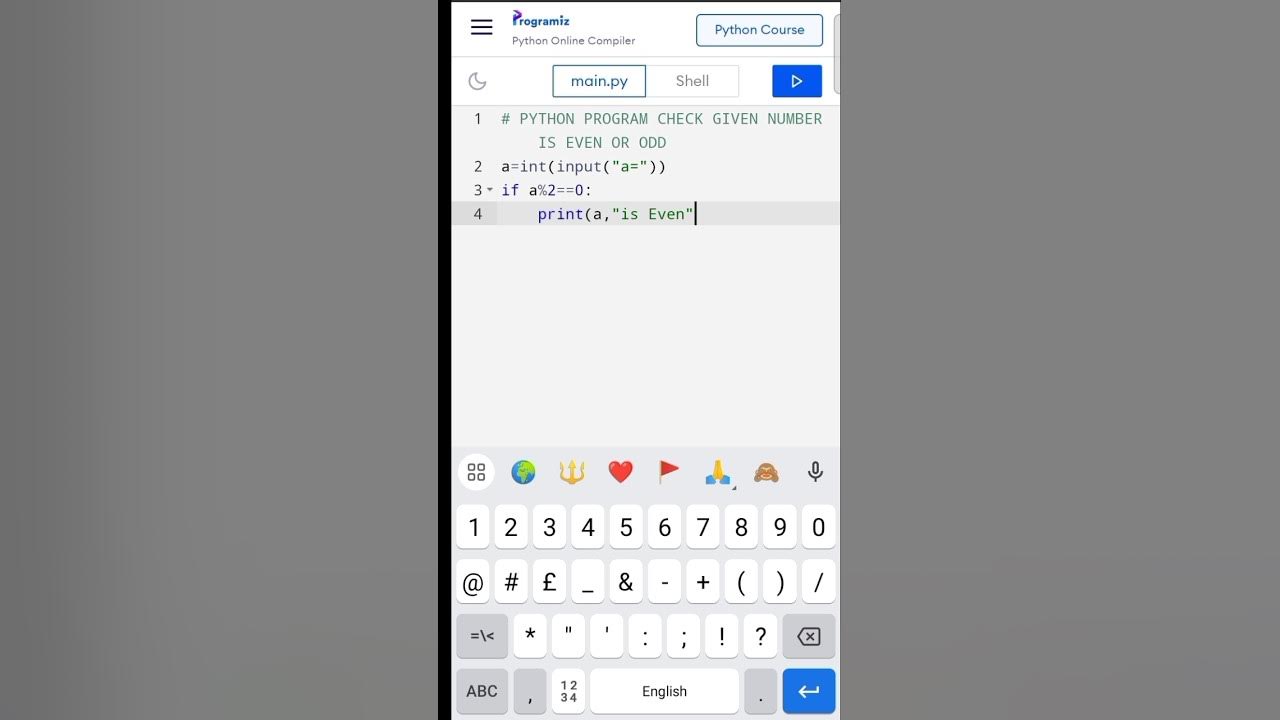 Python Program Check Number Is Even Or Oddcomputerscience Coding Pythonjavascript Program