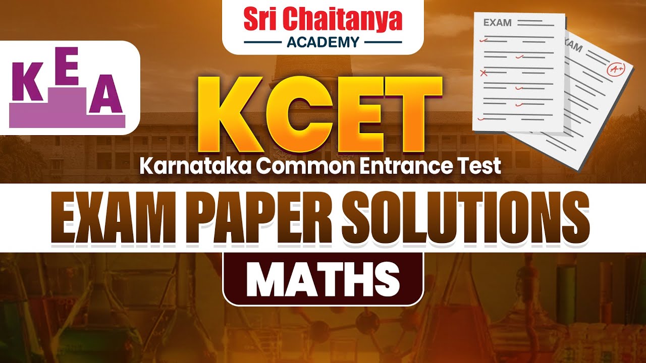 KCET 2025 LIVE Paper Solutions | Math Paper Analysis | LIVE ...