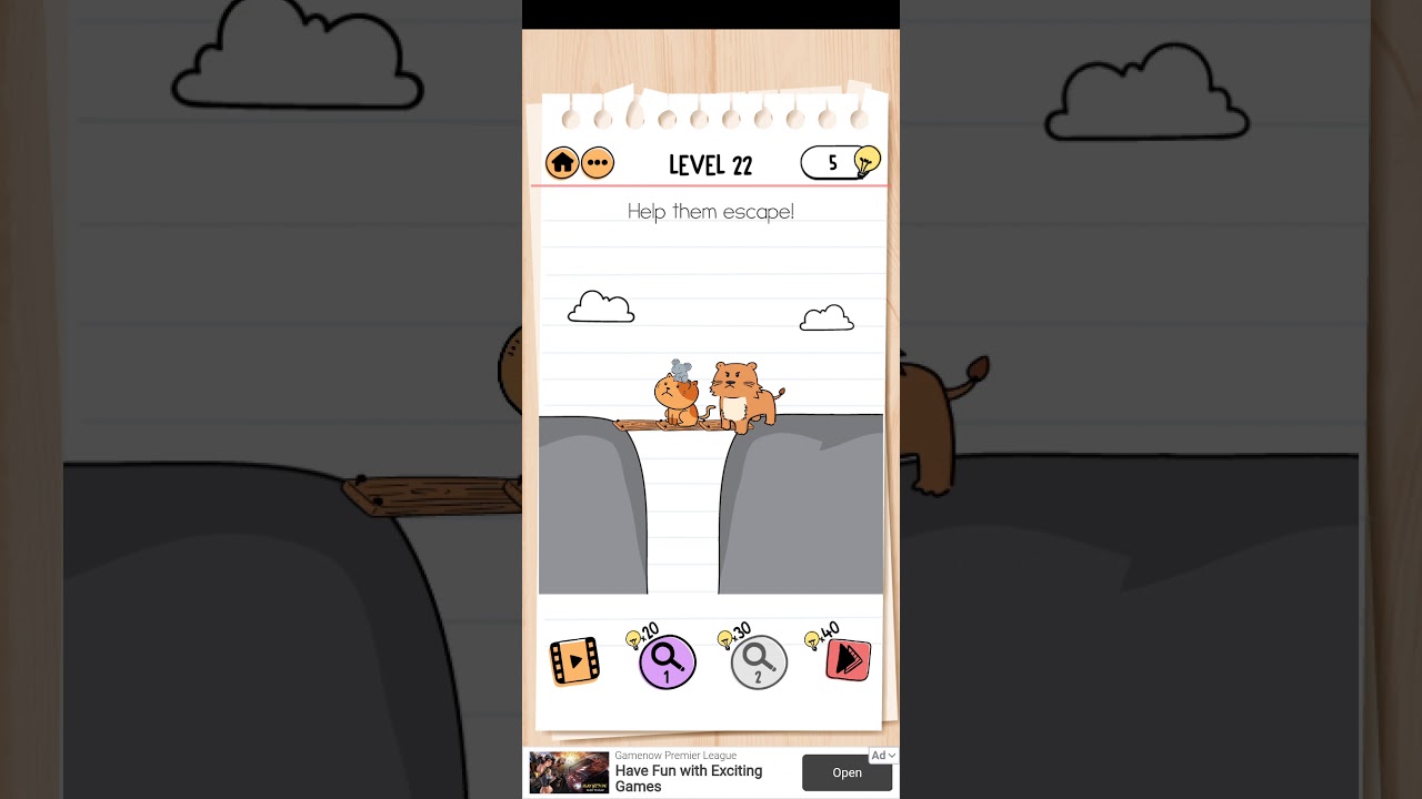 Brain test 2 level 22 Toms adventure walkthrough solution - YouTube