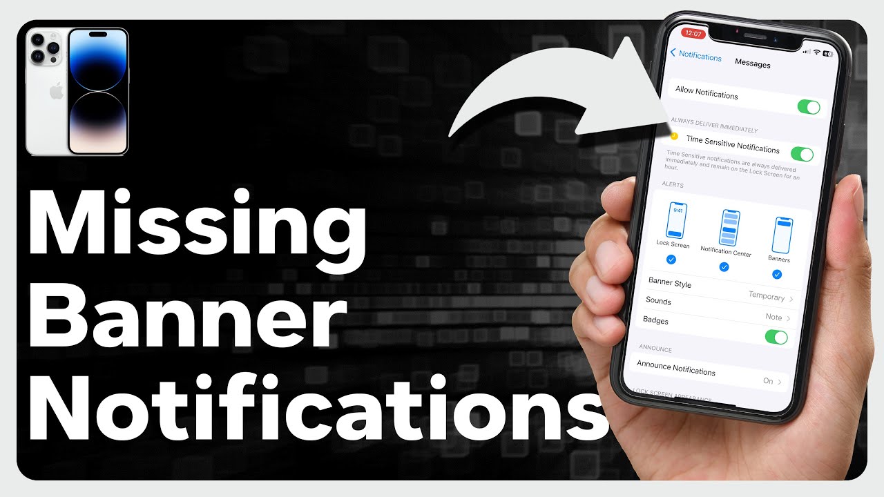 How To Fix Missing iPhone Banner Notifications - YouTube