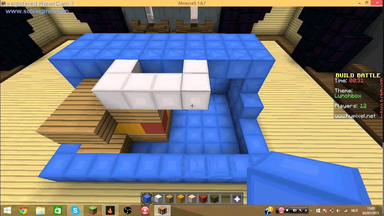 minecraft build battle: lunchbox - YouTube
