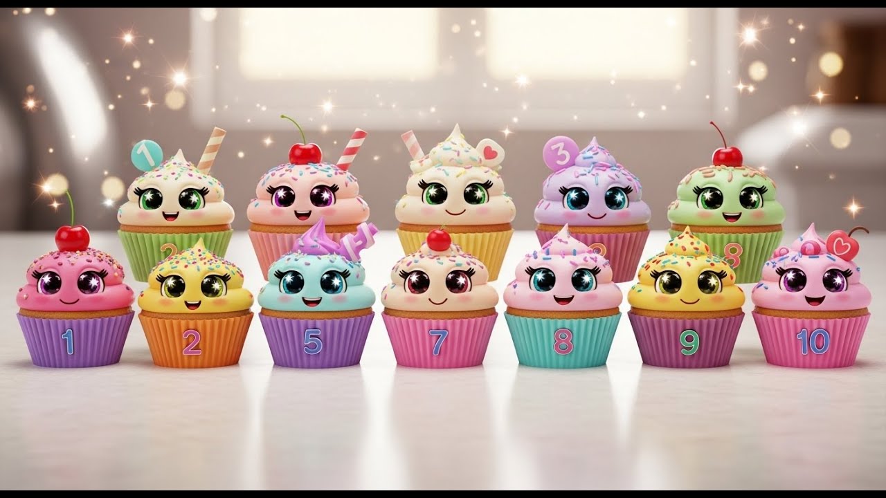 Counting Cupcakes One to Ten | Fun Nursery Rhyme for Kids - YouTube
