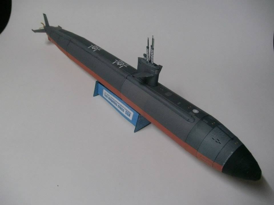 Submarino Nuclear clase los ángeles 1:144 Papercraft o papermodel - YouTube