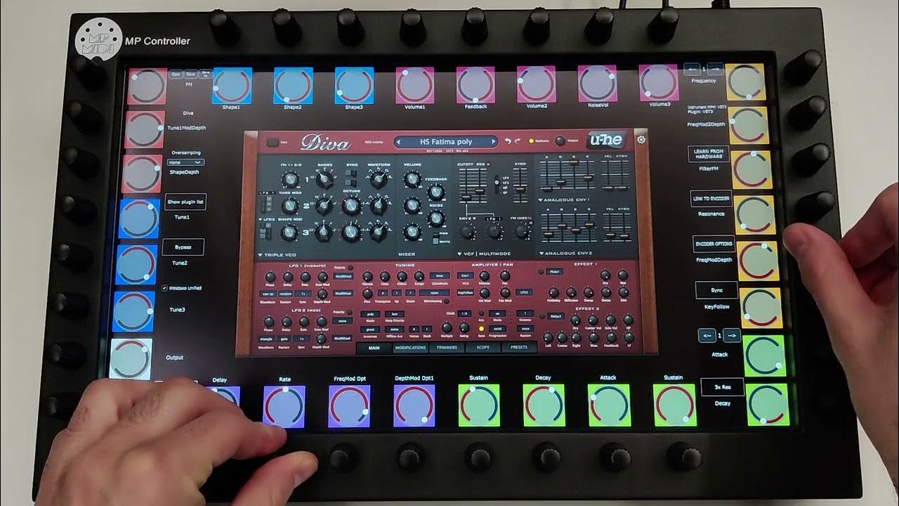 U-he Diva on the MP MIDI Controller - YouTube